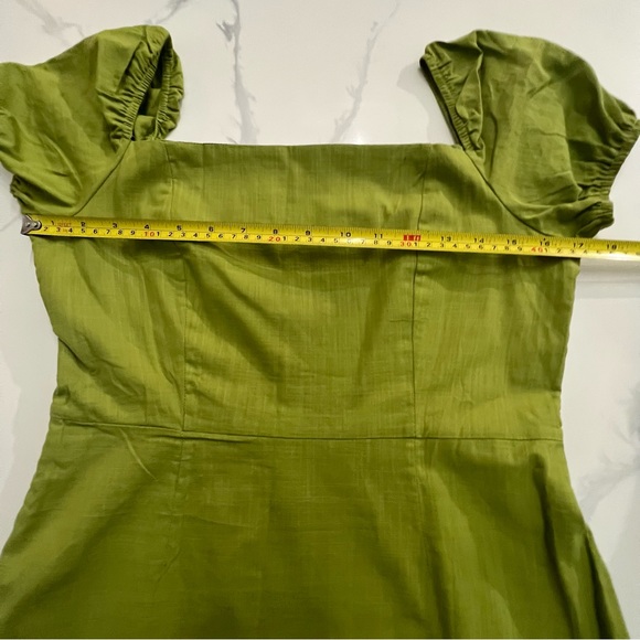 SHEIN | Dresses | Nwot Shein Lime Green Short Dress With Ruffled Short ...